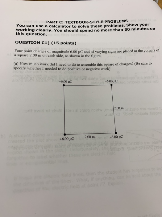 Solved PART C: TEXTBOOK-STYLE PROBLEMS You can use a | Chegg.com