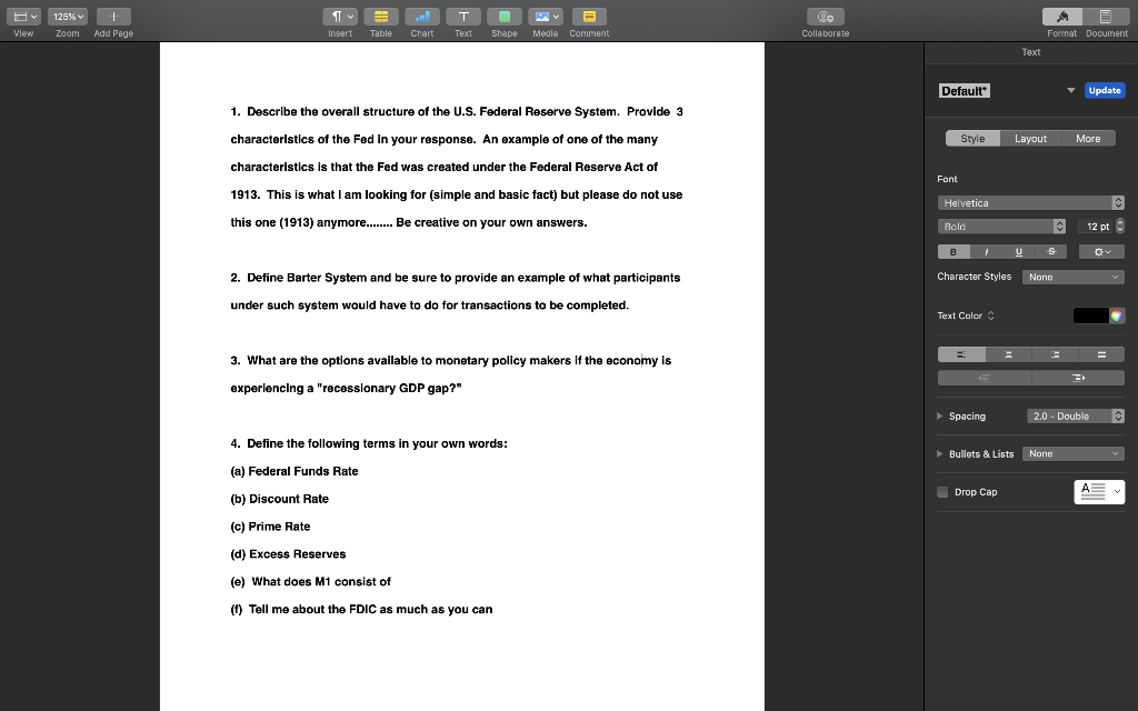 Solved - B 125% + View Zoom Add Page 1 E Insert Table T Text | Chegg.com