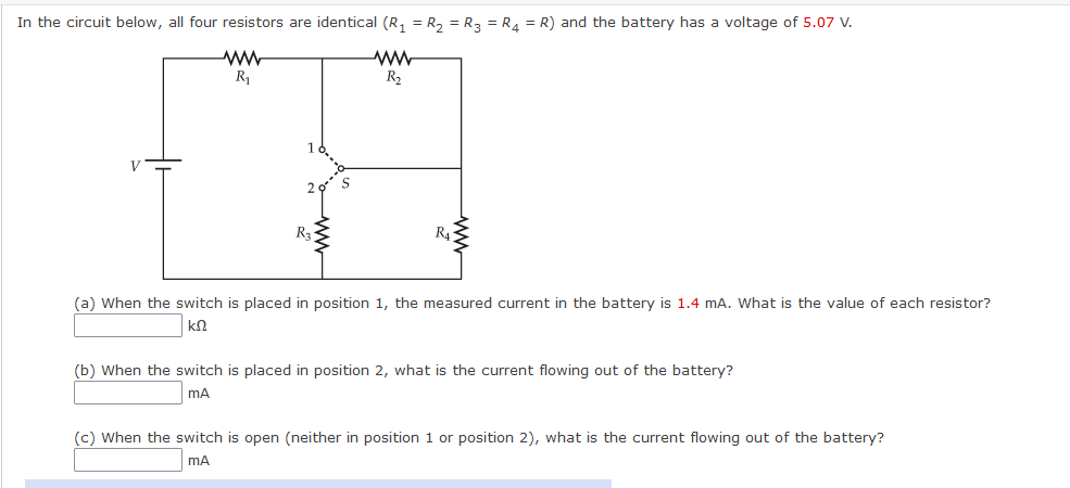 Solved In the circuit below, all four resistors are | Chegg.com