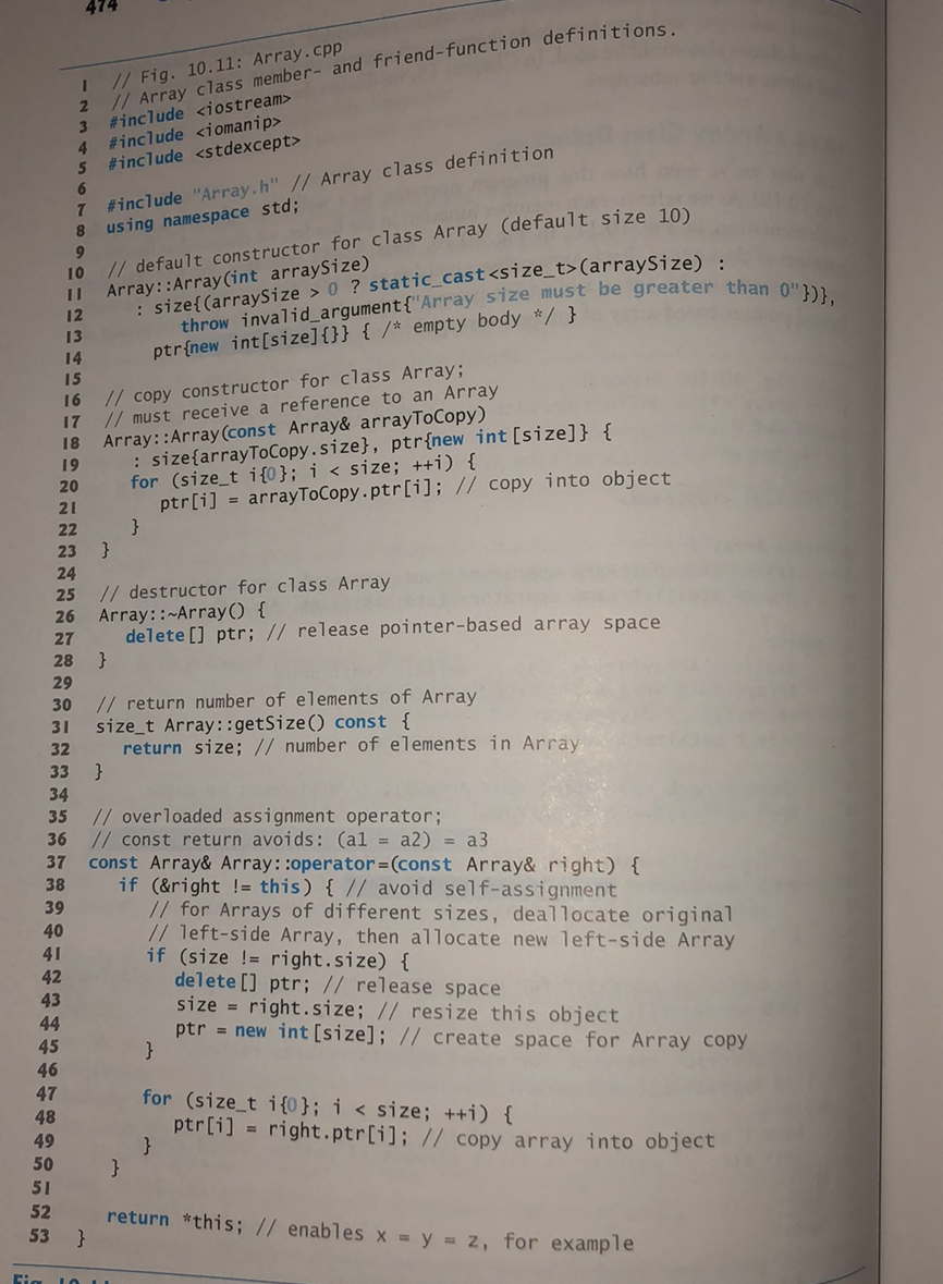 Solved • Re-implement class Array from Figs. 10.10–10.11 as | Chegg.com