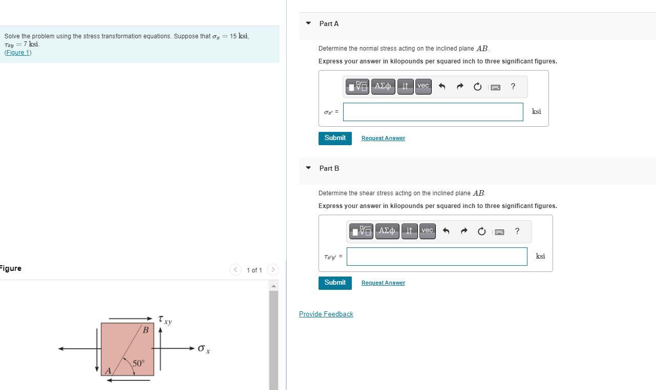 Solved Solve the problem using the stress transformation | Chegg.com