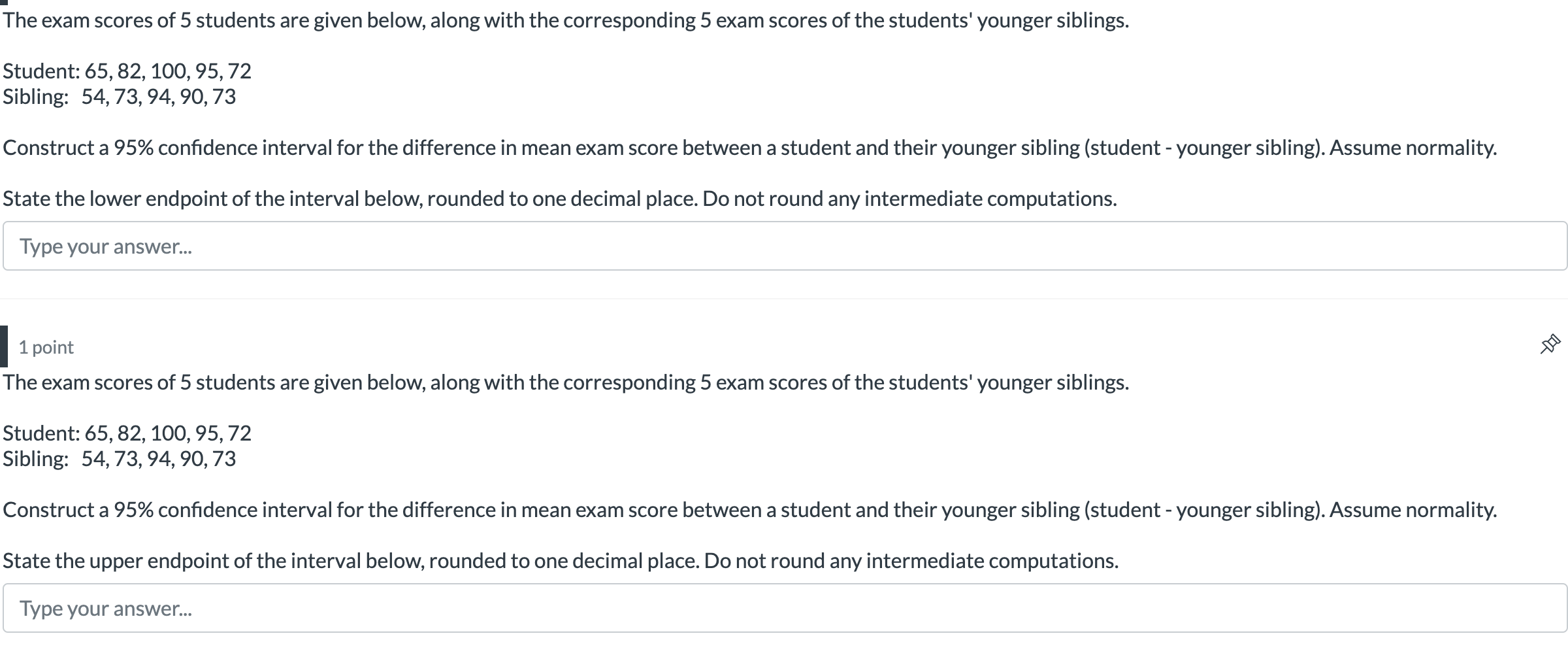 Solved 2 Stats confidence interval questions I keep getting | Chegg.com
