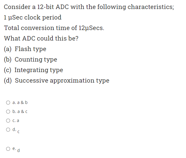 Solved Consider a 12-bit ADC with the following | Chegg.com