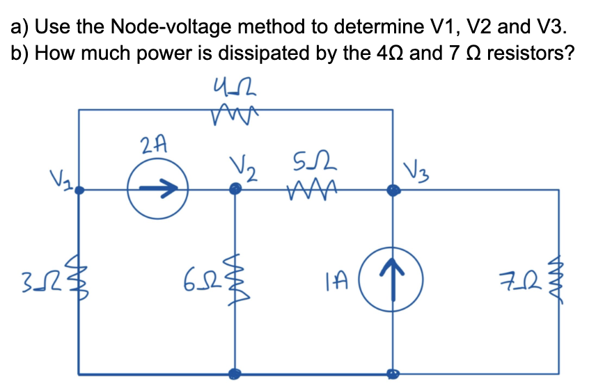 Solved A Use The Node Voltage Method To Determine V1 V2 8553