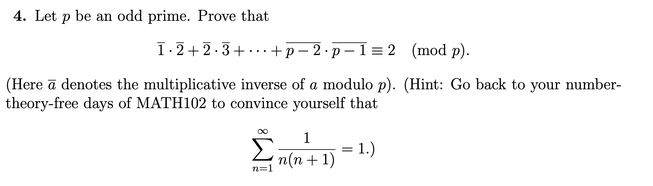 Solved Let p be an ﻿odd prime. Prove | Chegg.com