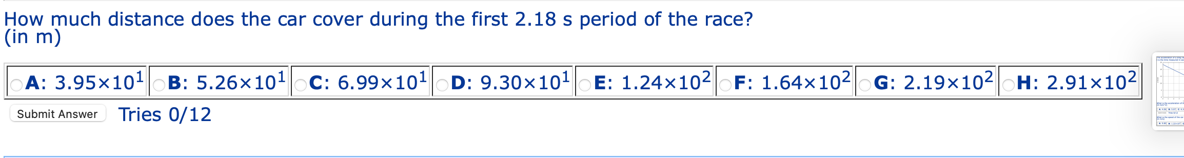 Solved The acceleration of a drag racing car for the first | Chegg.com
