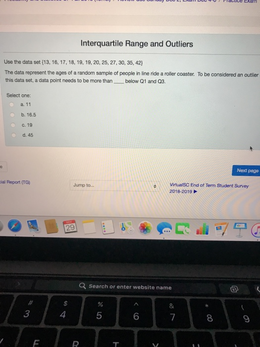 Solved Interquartile Range and Outliers Use the data set | Chegg.com