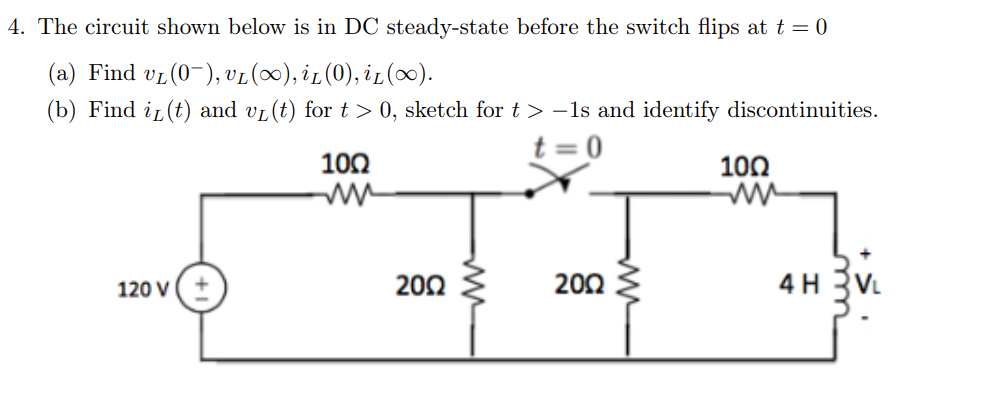 Solved 4. The circuit shown below is in DC steady-state | Chegg.com