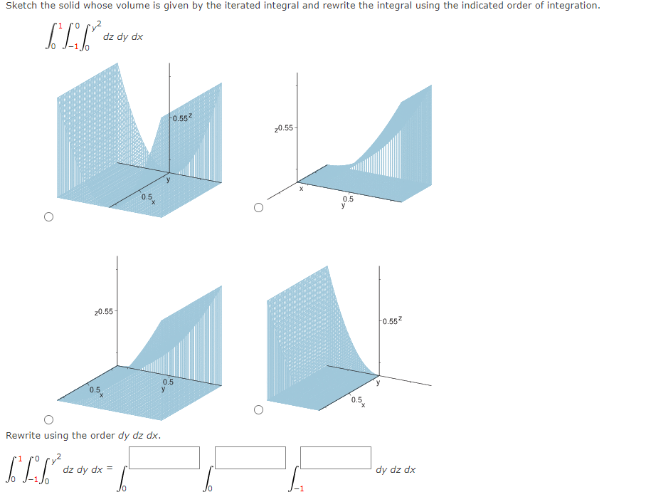 Solved Set up a double integral to find the volume of the | Chegg.com