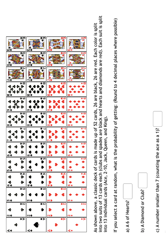 Solved of * 13 • B♦ ♦ B ♦ As shown above, a classic deck | Chegg.com