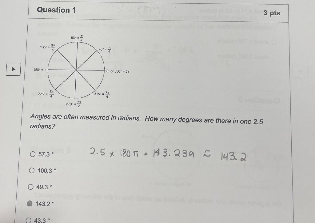 Solved Angles are often measured in radians. How many | Chegg.com