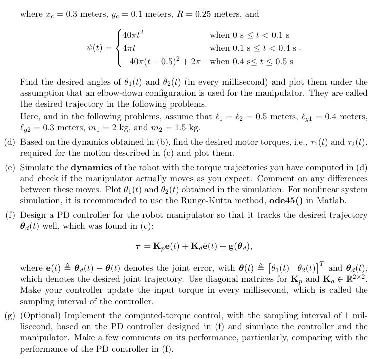 1. Answer the following questions on the 2-link | Chegg.com