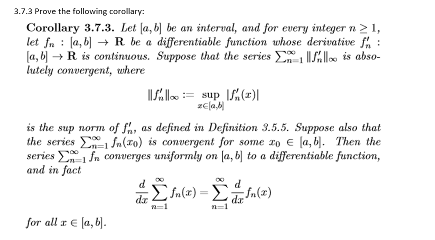 Solved 3.7.3 Prove the following corollary: Corollary 3.7.3. | Chegg.com Solved 3.7.3 Prove the following corollary: Corollary 3.7.3. | Chegg.com