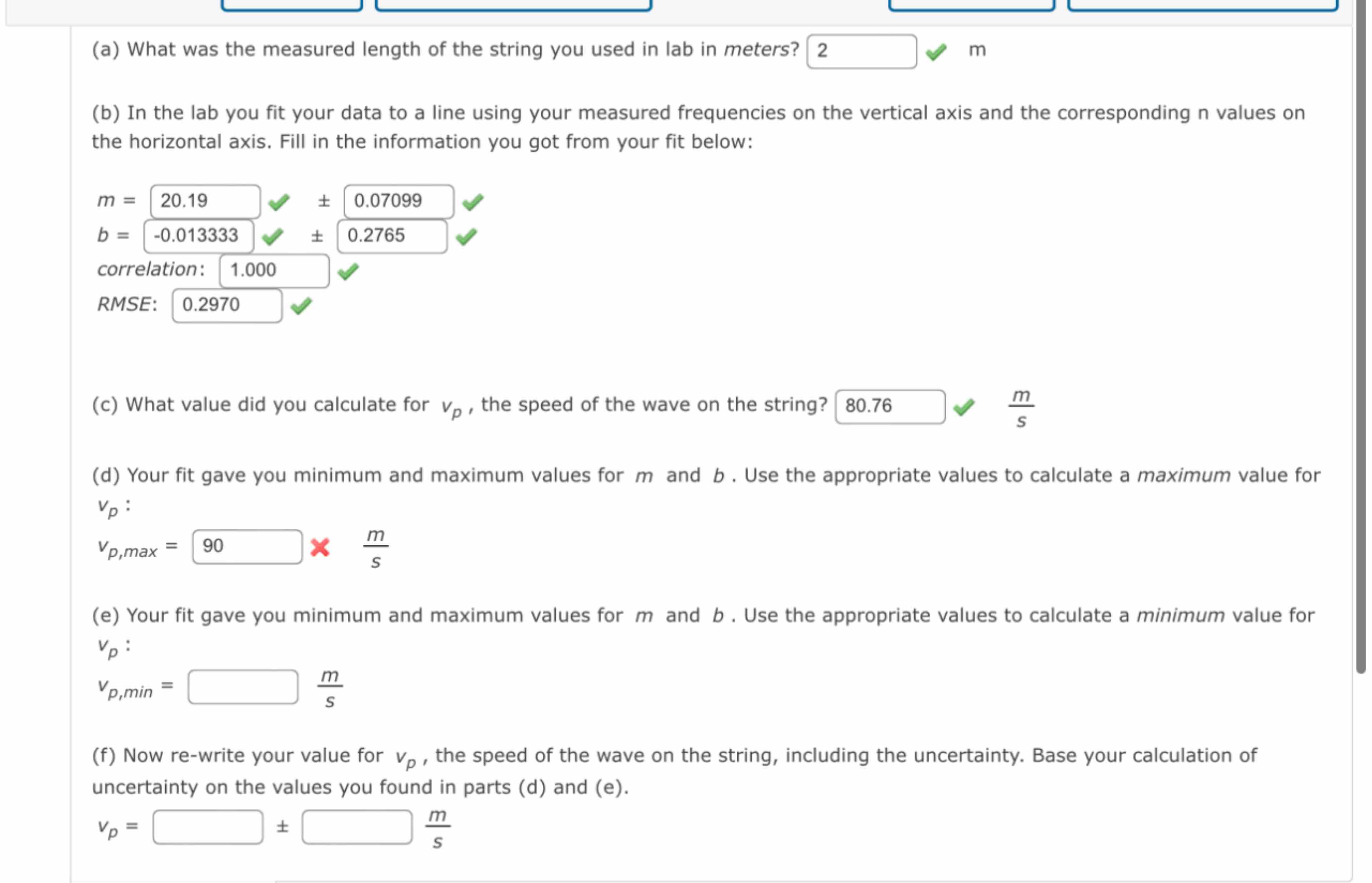 (a) ﻿What was the measured length of the string you | Chegg.com
