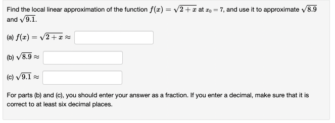 Solved = Find the local linear approximation of the function | Chegg.com