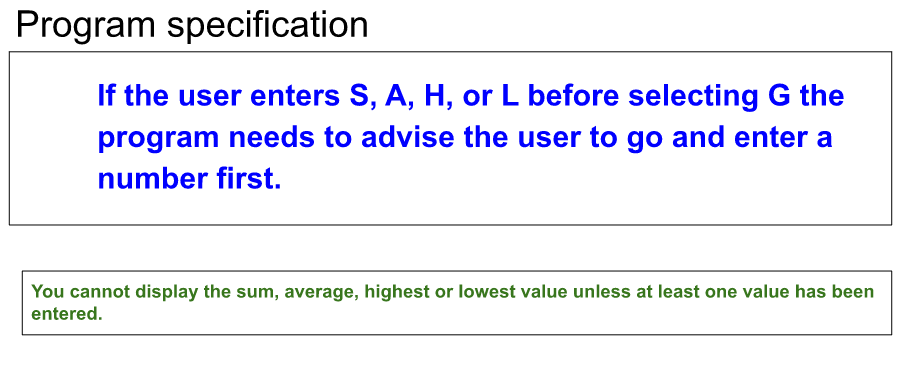 Solved Program specification | Specifications You are to | Chegg.com