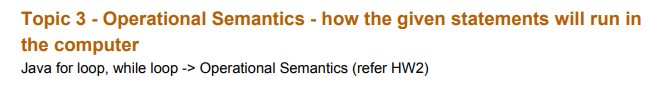 Solved Topic 3 - Operational Semantics - how the given | Chegg.com