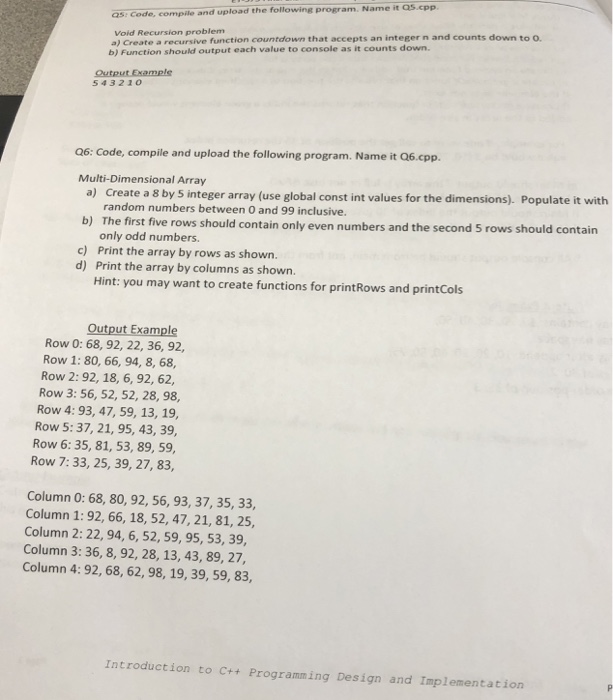 Solved Qs.cpp as: Code, compile and upload the following | Chegg.com