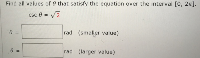Solved Find all values of theta that satisfy the equation | Chegg.com