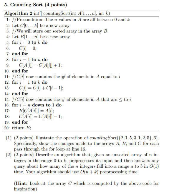 Solved Begin{tabular}{l} Algorithm 2 Int []