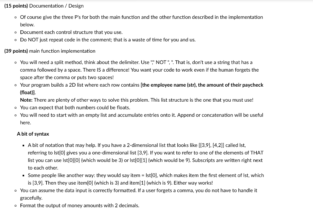 Solved Create And Use Lists And 2d Lists Use String 2806