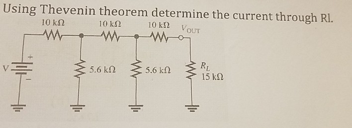 Solved Using Thevenin theorem determine the current through | Chegg.com
