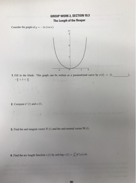 Solved GROUP WORK 2 SECTION 10.3 The Length of the Reaper | Chegg.com