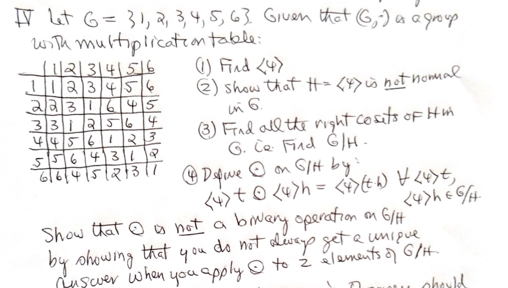 Solved W Let 6=31,2,3,4,5,63 Given that 6-) is a group with | Chegg.com