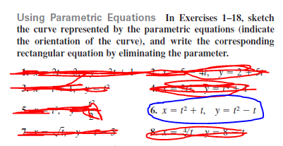 Solved Using Parametric Equations In Exercises 1-18, sketch | Chegg.com