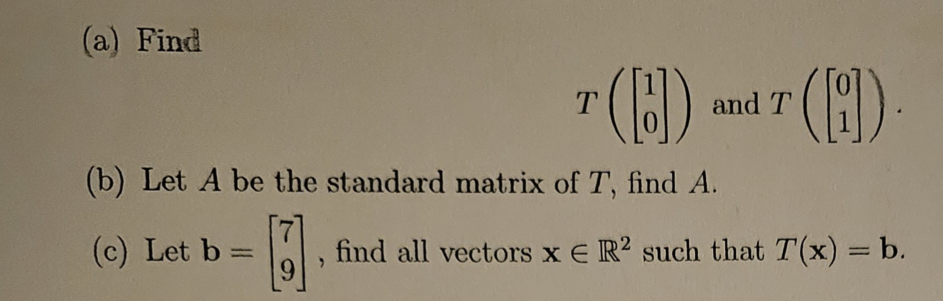Solved 6. Let T:R2→R2 be a linear transformation with | Chegg.com