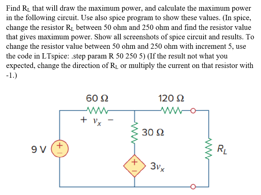 Solved Find RL ﻿that will draw the maximum power, and | Chegg.com