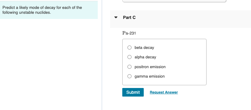 Solved Predict a likely mode of decay for each of the | Chegg.com