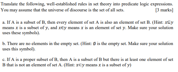 Solved Translate the following, well-established rules in | Chegg.com
