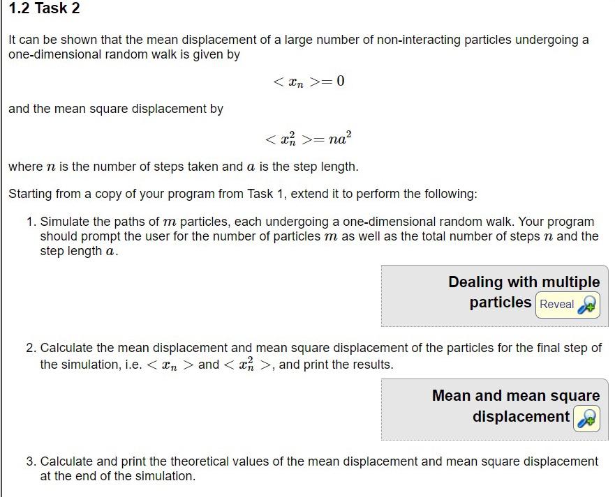 Solved 1.2 One-dimensional random walks A random walk can be | Chegg.com