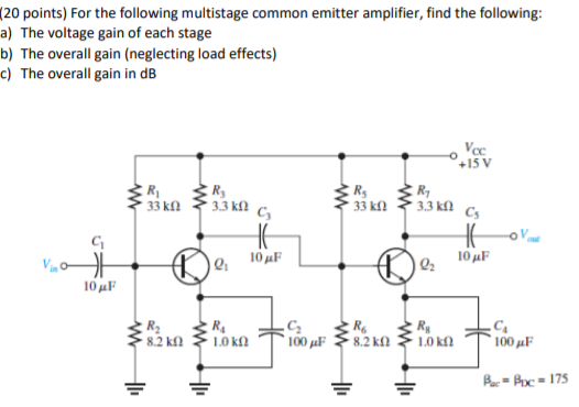 Solved (20 points) For the following multistage common | Chegg.com