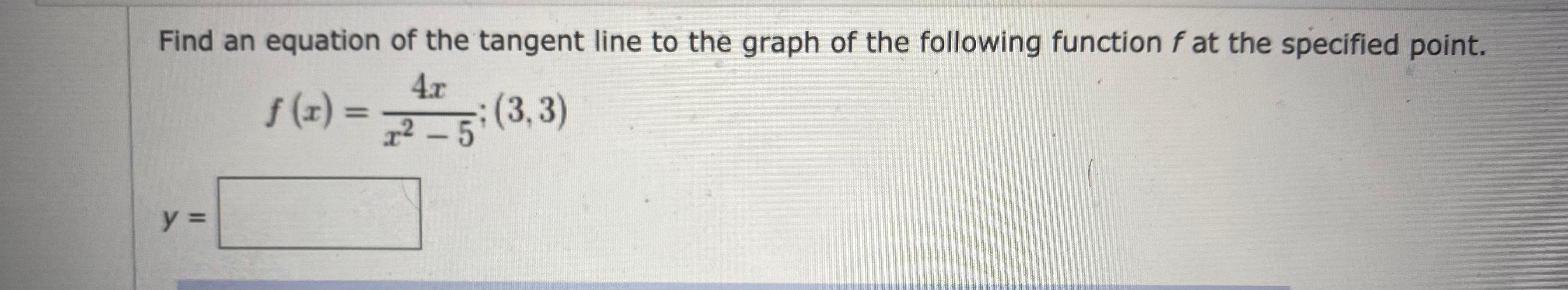 Solved Find an equation of the tangent line to the graph of | Chegg.com