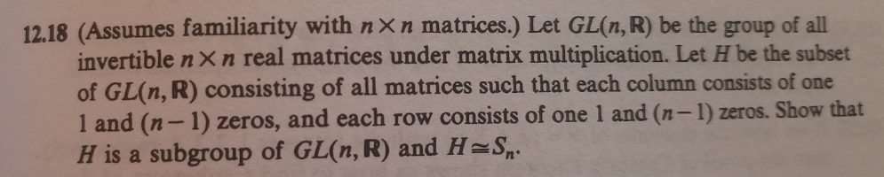Solved 12.18 (Assumes familiarity with nxn matrices.) Let | Chegg.com