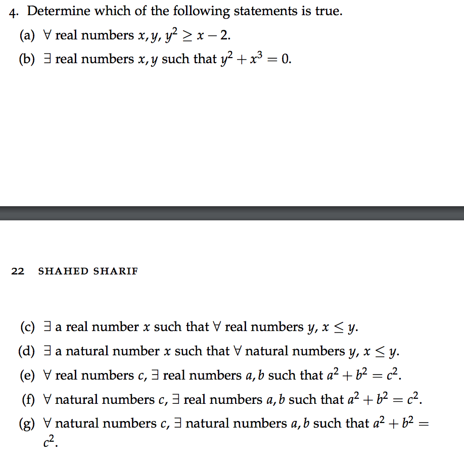 Solved 4. Determine which of the following statements is | Chegg.com