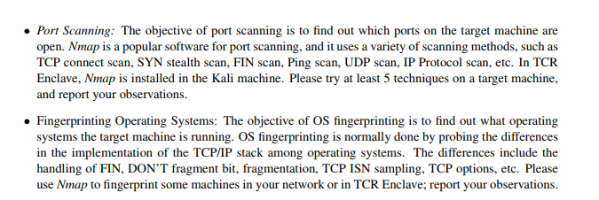 3.1 Task (I) : Surveillance Techniques Before | Chegg.com
