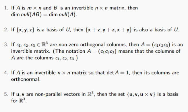 Solved 1. If A is m×n and B is an invertible n×n matrix, | Chegg.com