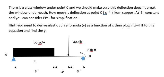 Solved There is a glass window under point and we should | Chegg.com
