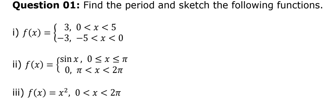 Solved Find the Fourier series for f(x)=x,0