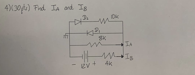 Solved 4) (30pts) Find IA and IB | Chegg.com