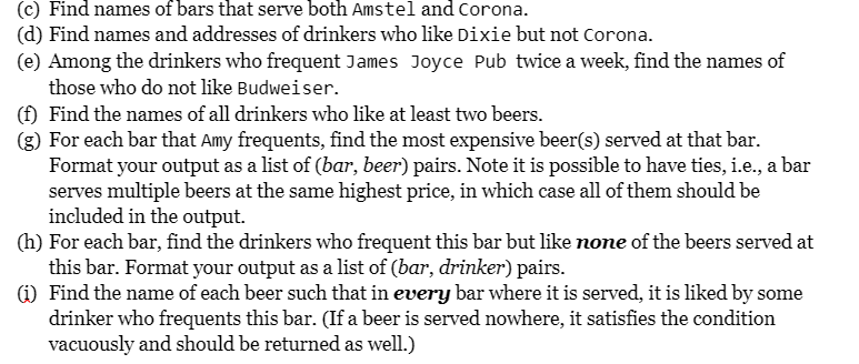 Solved Write the following queries in relational algebra | Chegg.com