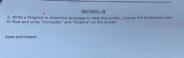 Solved 2 Write A Program In Assembly Language To Clear The 3975