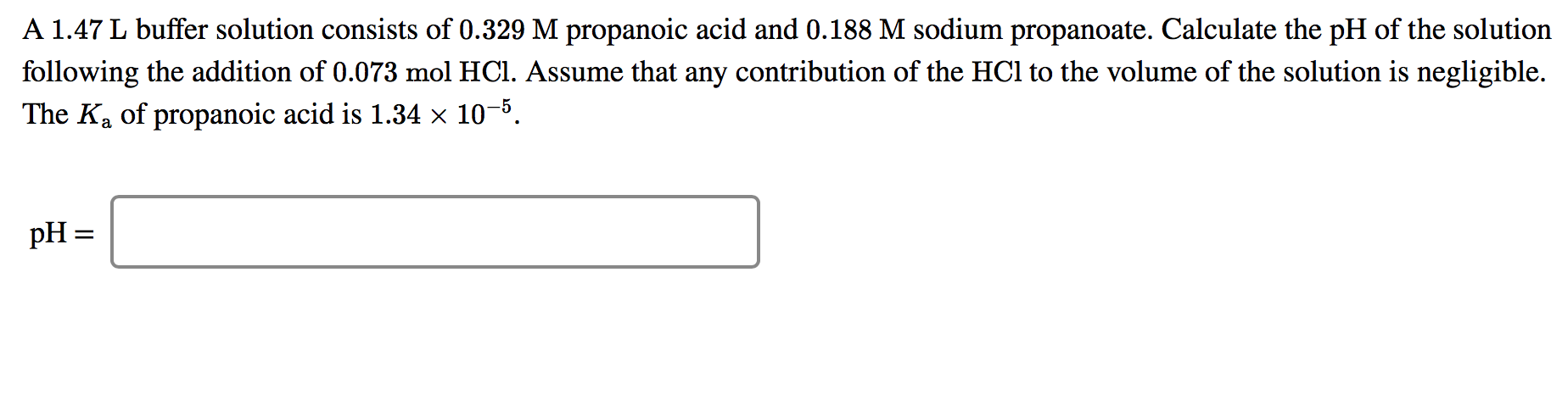 Solved A 1.47 L buffer solution consists of 0.329 M | Chegg.com