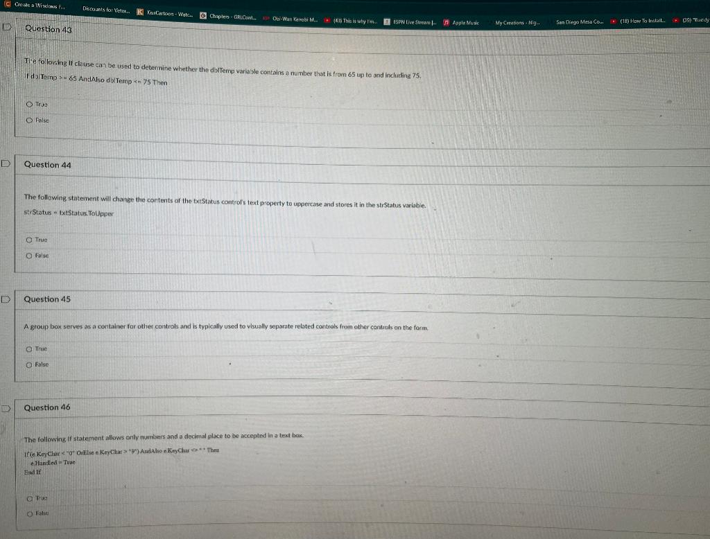 Solved The following It clatuse can be used to determine | Chegg.com