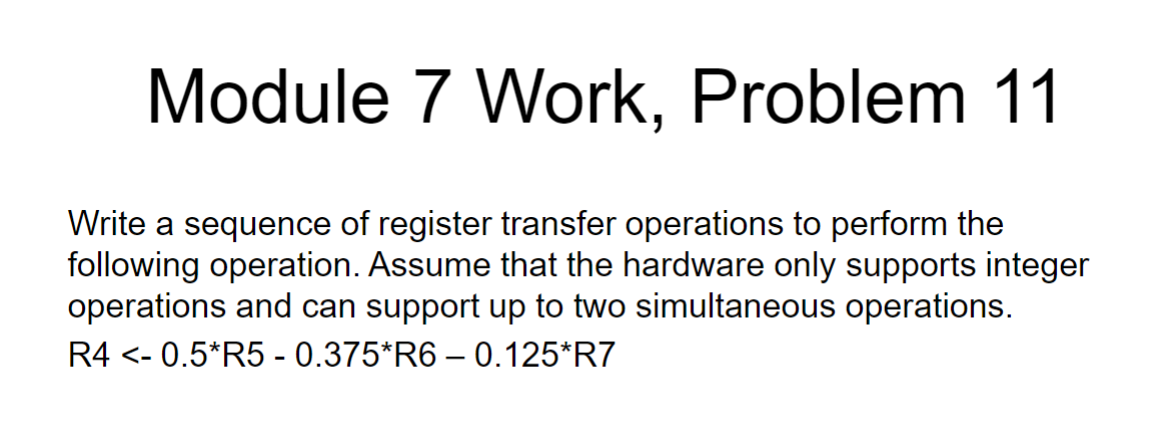 Solved Module 7 ﻿Work, Problem 11Write a sequence of | Chegg.com