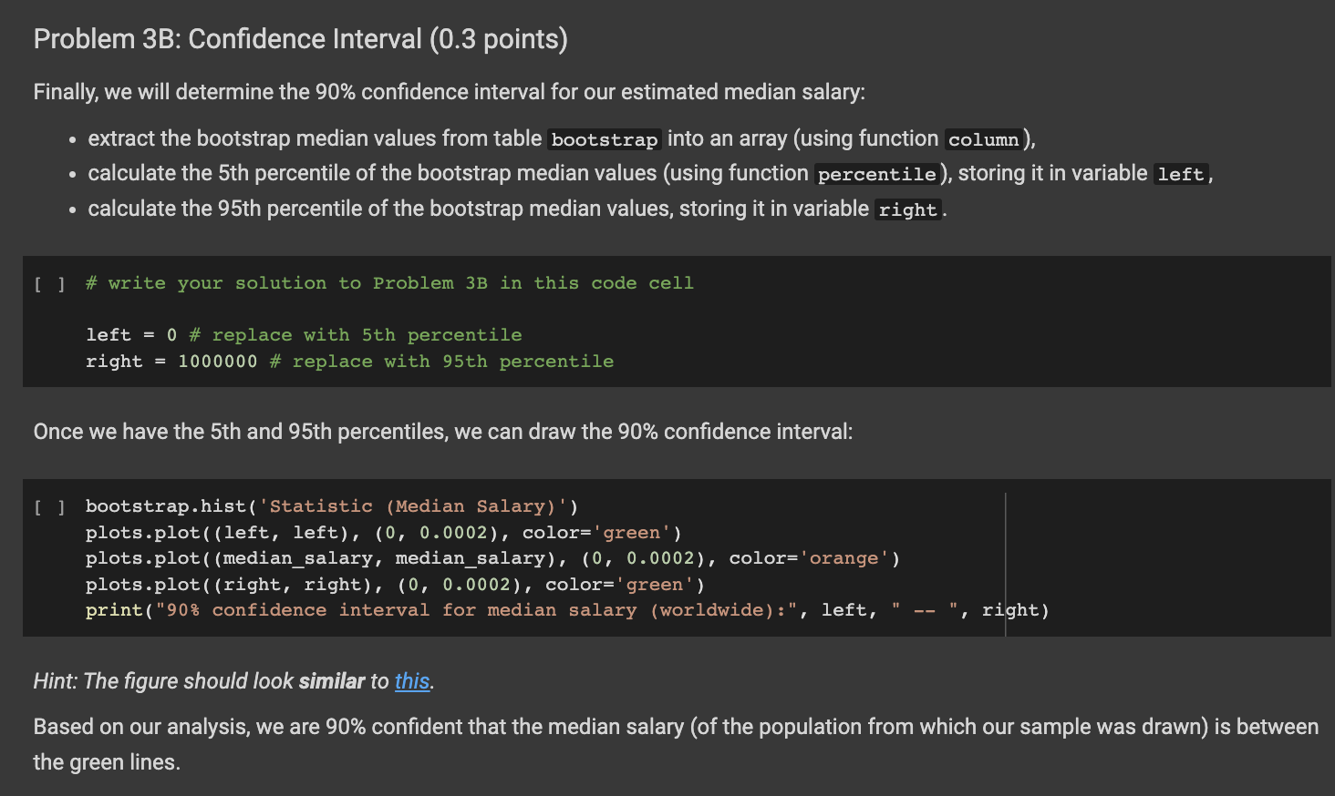 Part 3: The Bootstrap In this last part of the | Chegg.com