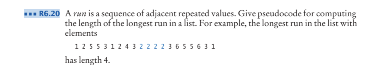 Solved R6 20 A Run Is A Sequence Of Adjacent Repeated